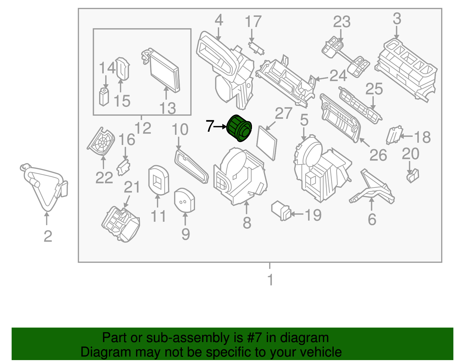 27225-ET00A - 2007-2012 Nissan Sentra - Blower Motor | Anicra Nissan Parts