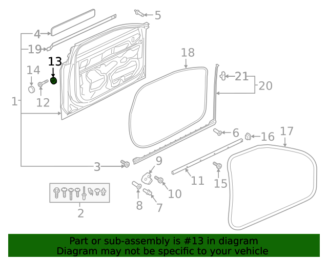 4N0-837-693 - Door Reinforcement Bar Nut 2019-2023 Audi ...