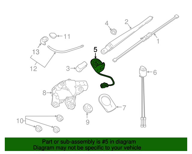 95B-927-227-AY - Back Glass Wiper Switch 2015-2024 Porsche Macan ...