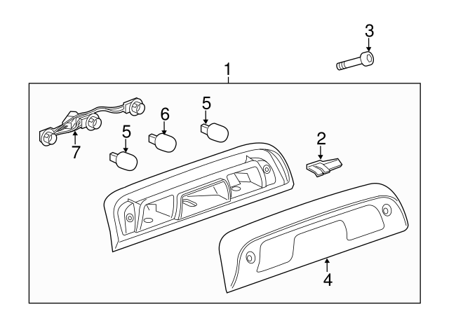 2014-2024 GM Brake and Center High Mount Brake Light Bulb 13503361 GM ...