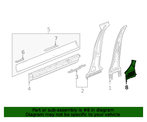 2021-2022 Buick Envision Rocker Reinforced Ext 84649443 | GMPartsDirect.com