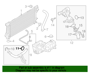 RTS-1073 - Motorcraft™ Radiator Coolant Hose Seal 2011-2025 Ford | Ford ...