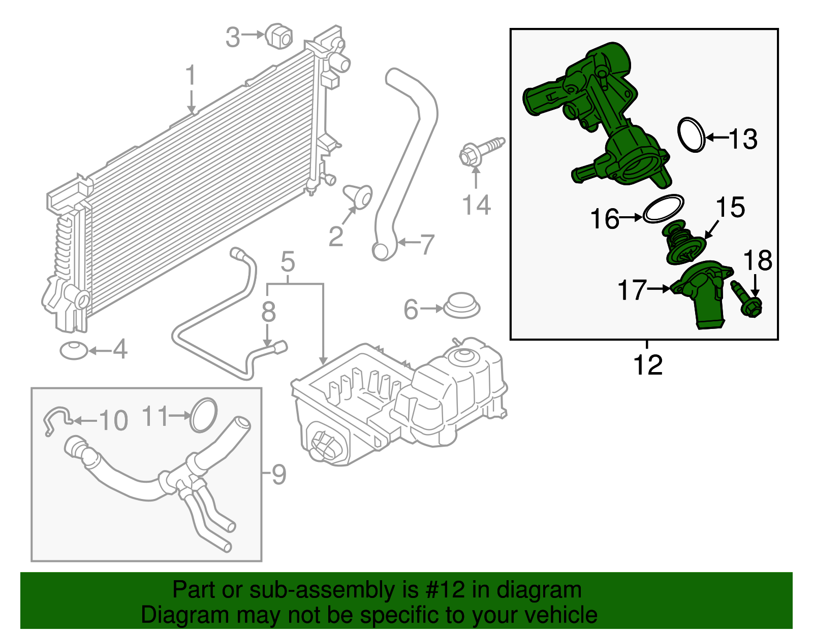 2011-2025 Ford Motorcraft™ Thermostat Housing RH-309 | OEM Parts Online