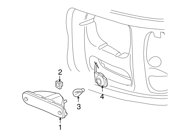 05977271 - Driver Side Parking and Turn Signal Lamp - 1996-2002 GM ...