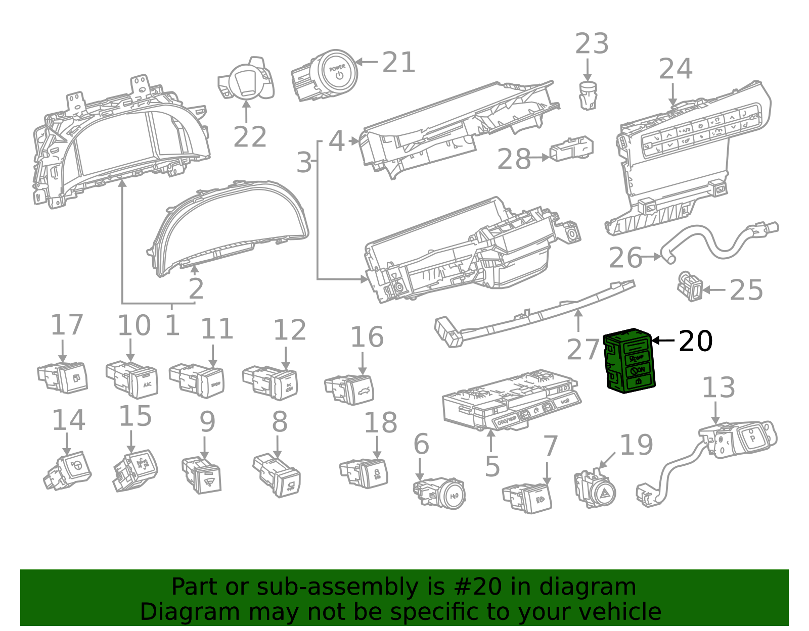2021-2024 Toyota Mirai Indicator 83950-62010 | Toyota Parts Center