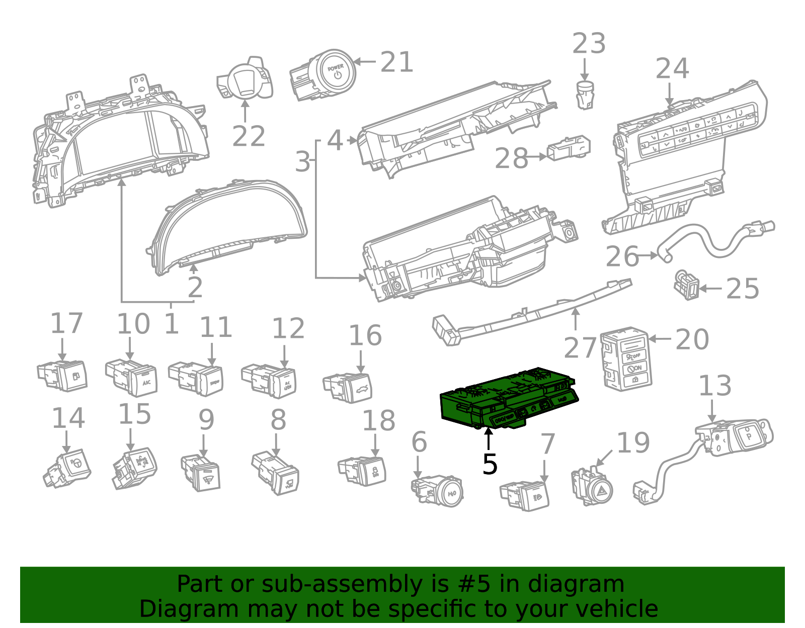 2024 Toyota Mirai Switch 84975-62080 | Toyota Parts Center