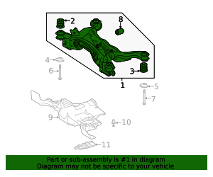 247-350-36-04 - Suspension Subframe Crossmember 2019-2023 Mercedes-Benz ...