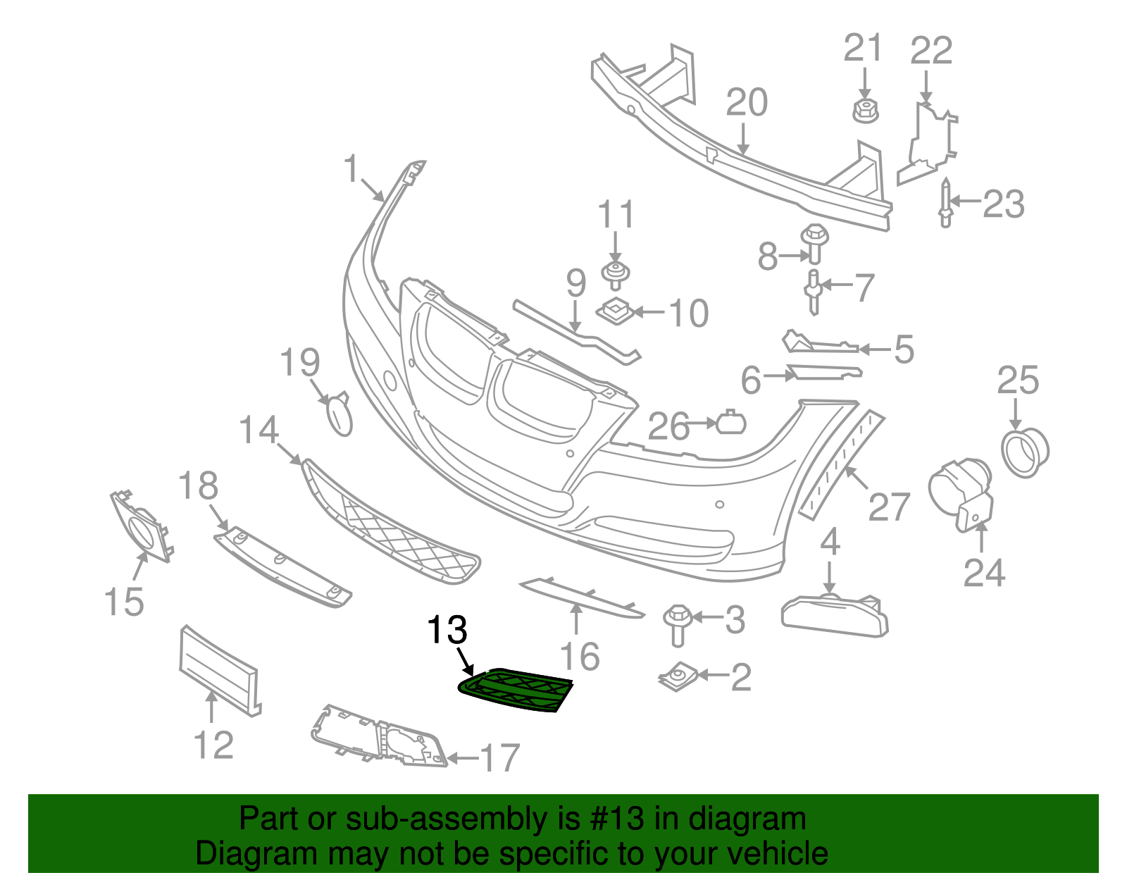 2009-2012 BMW | Outer Screen | 51117891395 | BMW OEM Parts Store
