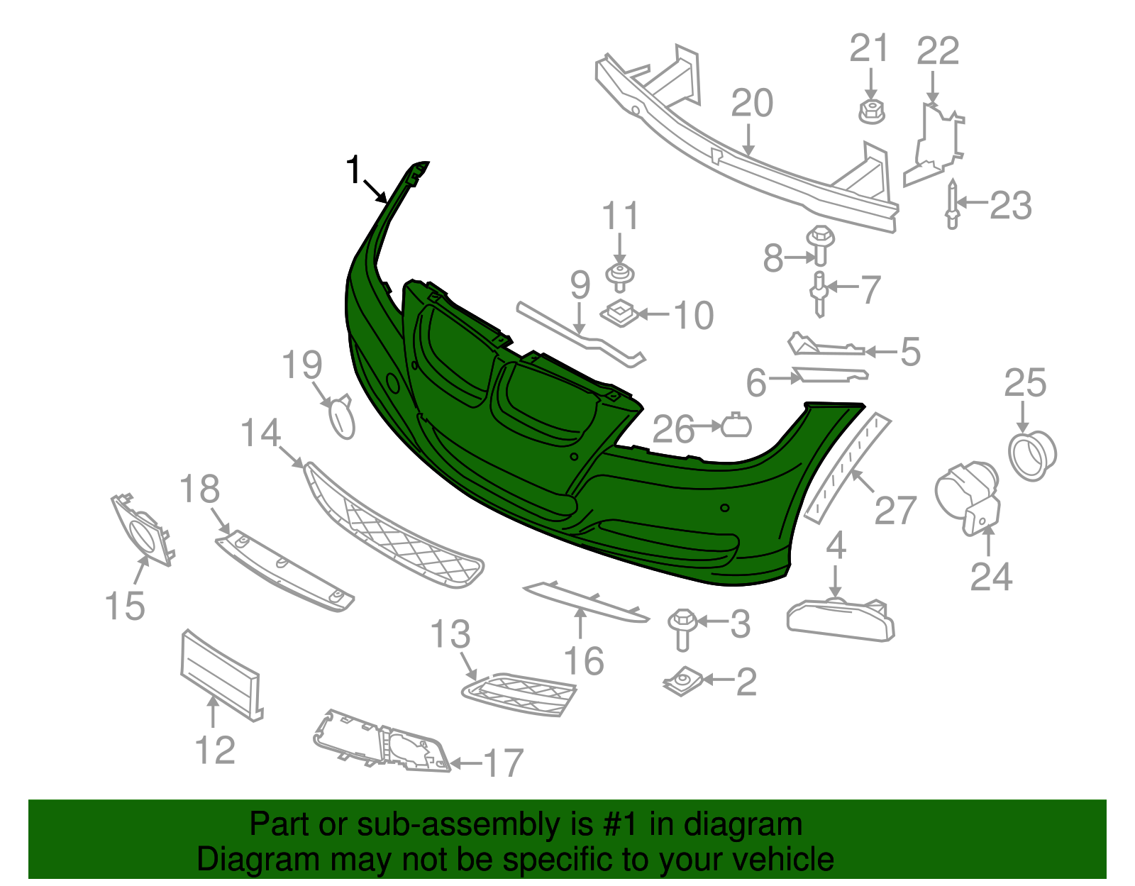 OEM BMW Bumper Cover Part# 51118049257 | BMW Parts Center