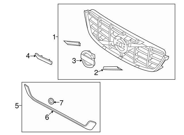 2010 Volvo XC60 Grille Assembly 30764556 | OEM Parts Online