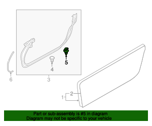2006-2023 Mazda MX-5 Miata Door Weather-Strip Fastener F151-58-762 ...