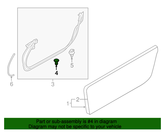 1995-2020 Mazda Door Weather-Strip Fastener BC1D-58-762 ...