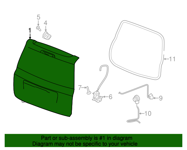 2007-2017 Jeep Patriot Lift Gate 68279277aa | TascaParts.com