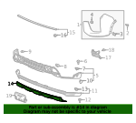 2020-2023 Chevrolet Chrome Front Center Lower Bumper Cover 84603322 GM ...