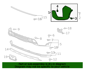 2020-2023 Chevrolet Front Driver Side Bumper Outer Filler 84678867 GM ...