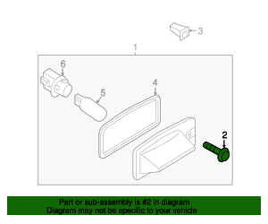 2000-2019 Nissan License Lamp Screw 01456-00441 | TascaParts.com
