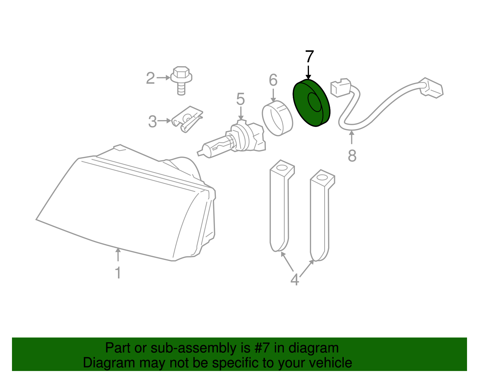 2003-2024 Ford High Beam Bulb Dust Cap 4S4Z-13N019-AA | TascaParts.com