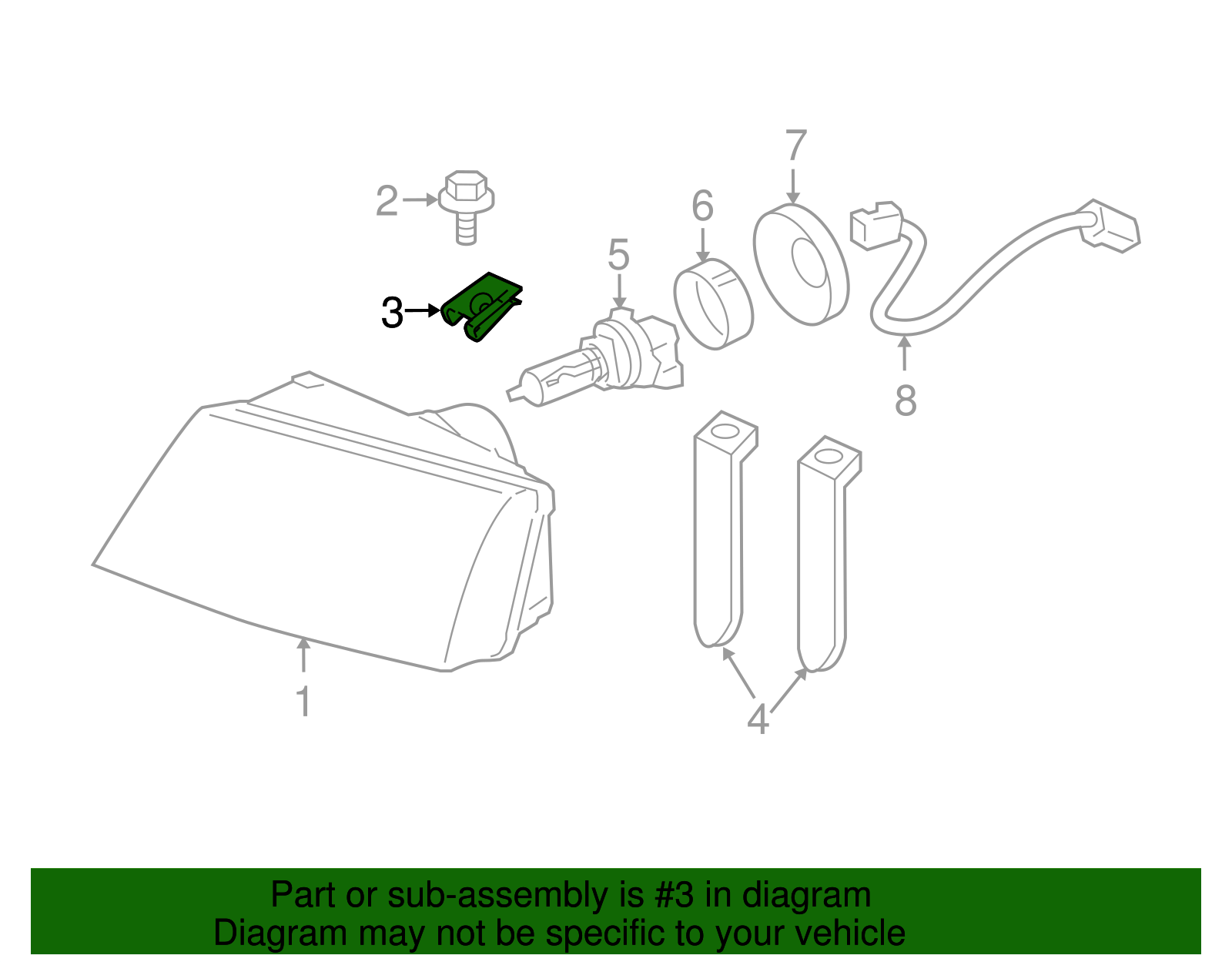 N808381-S441 - Headlamp Assembly Nut | Ford OEM Parts Outlet