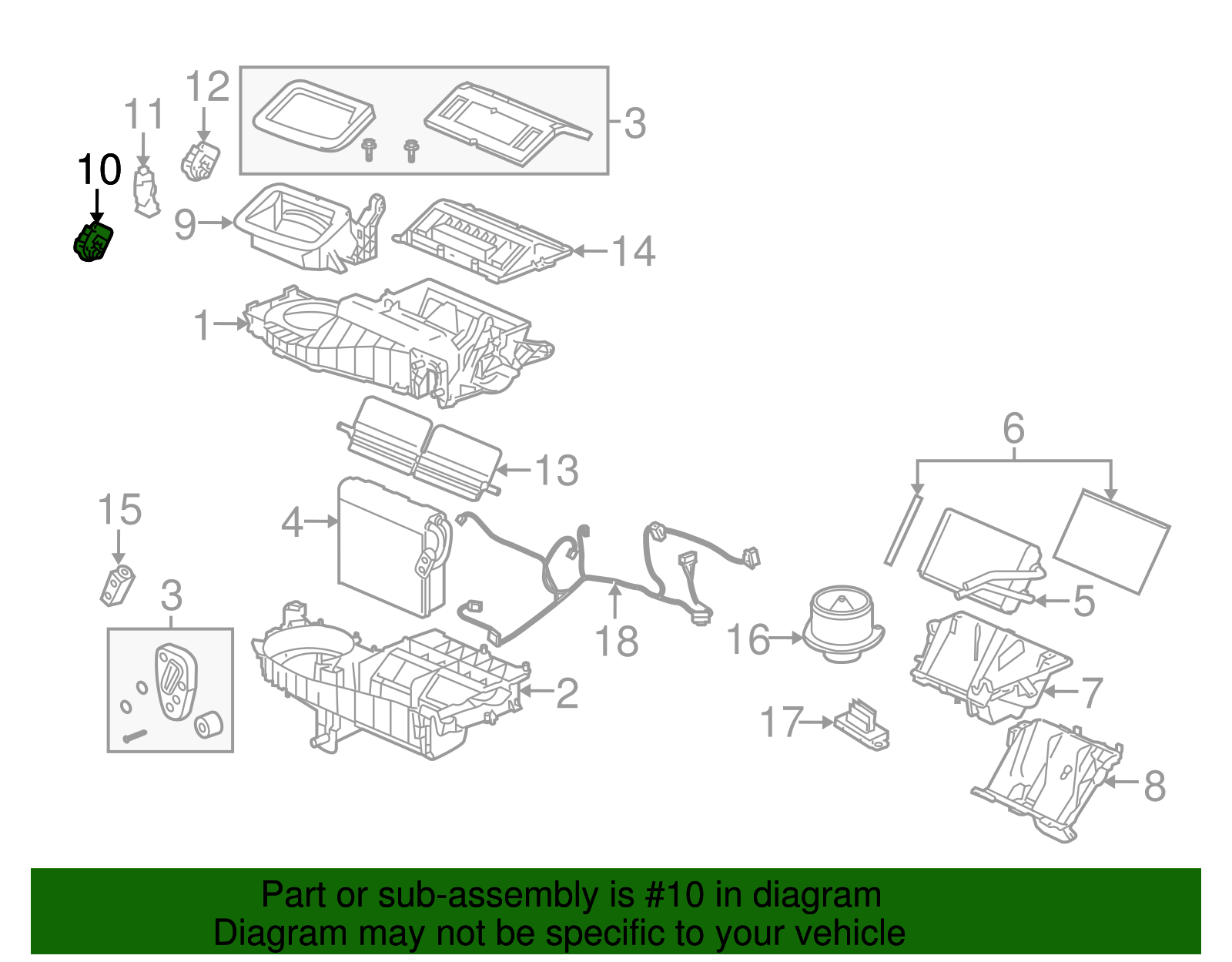 2004-2016 GM Heating and Air Conditioning Temperature Valve Actuator ...