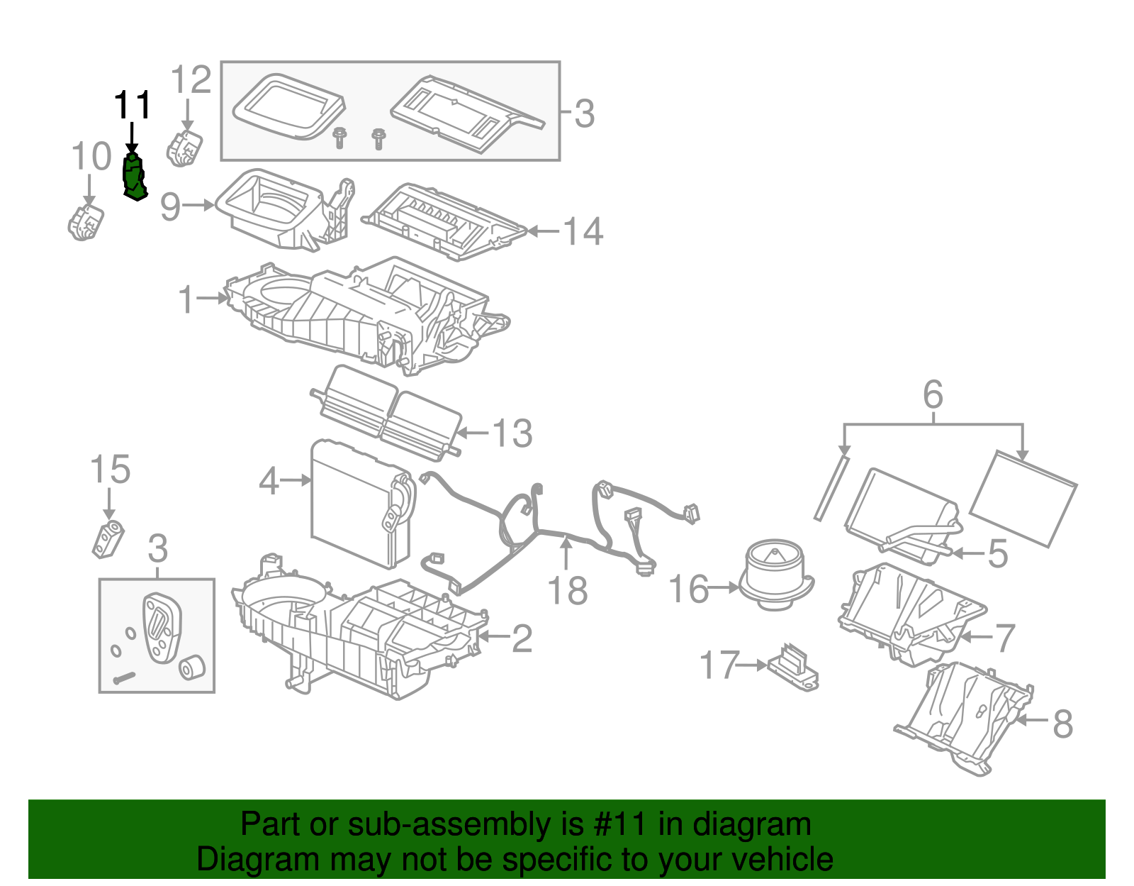2004-2016 GM Heating and Air Conditioning Panel Mode Door Actuator ...
