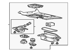GM Parts | Black Front Floor Console Trim Plate - (84566916) | GM Parts ...