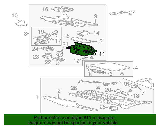 2014-2019 Chevrolet Corvette Black Front Floor Console Cup Holder ...