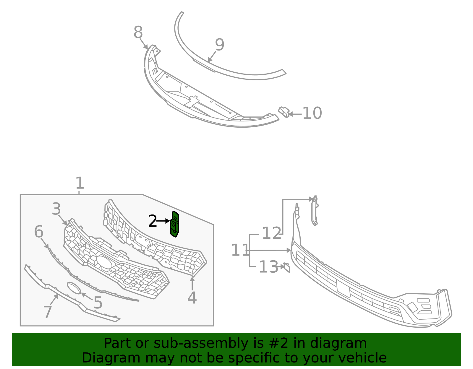 86355-P2000 - Upper Grille Bracket 2021-2023 Kia Sorento | Kia.Parts Store
