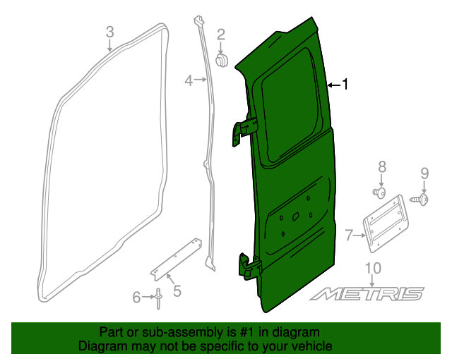 Door Shell - 2016-2023 Mercedes-Benz Metris (447-740-29-00) | MB Parts ...