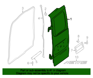 Door Shell - 2016-2023 Mercedes-Benz Metris (447-740-29-00) | MB Parts ...