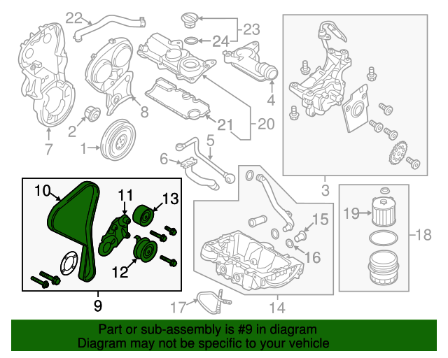 2015-2024 Volvo Engine Timing Set 32213096 | TascaParts.com