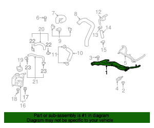 14050AA600 - Water Pipe 2007-2014 Subaru | Subaru Factory Parts Online