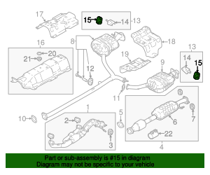 2011-2022 Kia Muffler & Pipe Hanger 28762 3K100 | QuirkParts