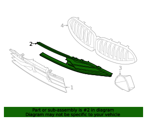 51117420988 - 2020-2022 BMW Outer Grille (51-11-7-420-988) | BMW of ...