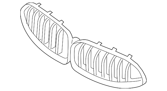 Genuine BMW 51-13-7-449-421 | Upper Grille | FREE Shipping on Most ...