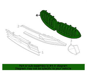 51137449421 - 2020-2024 BMW Upper Grille (51-13-7-449-421) | BMW of ...