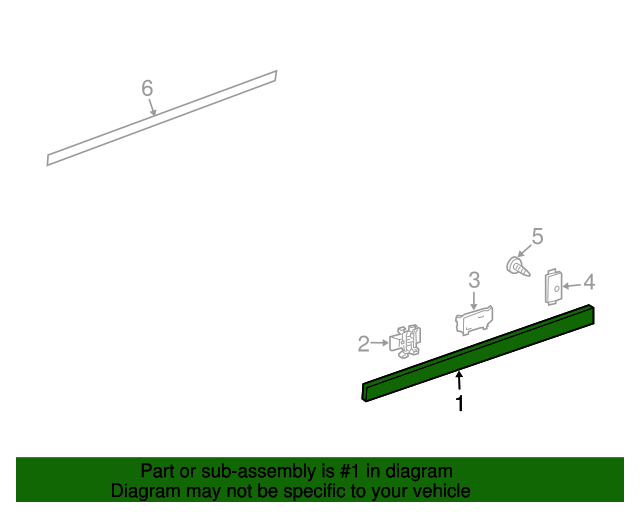 209-690-11-82-9999 - Body Side Molding 2003-2009 Mercedes-Benz ...