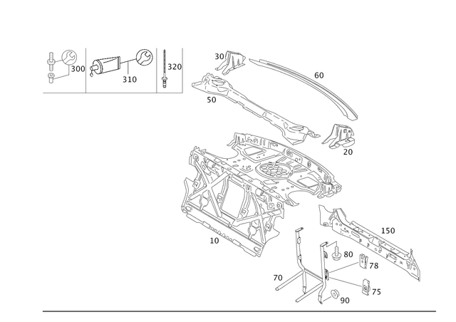 221-640-00-71 - Paneling 1968-2013 Mercedes-Benz | Mercedes-Benz USA Parts