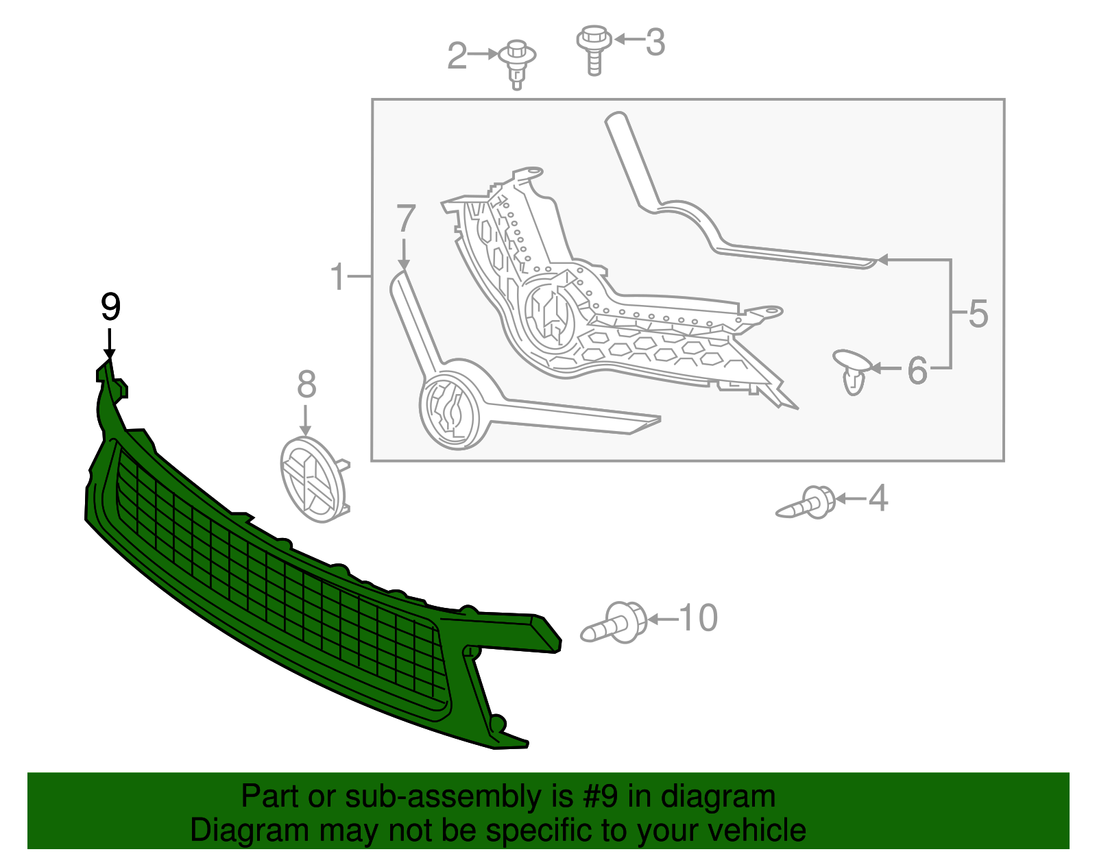 2016-2018 Toyota Grille (Lower) 53102-12100 | Toyota Parts Center