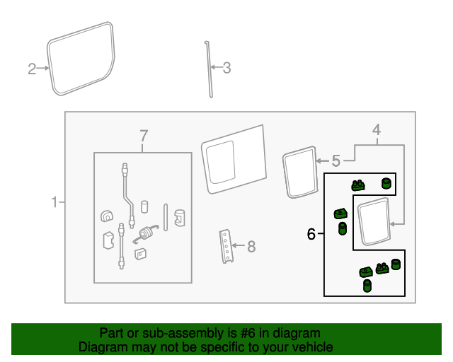 906-670-00-11 - Movable Glass Seal Kit 2010-2018 Mercedes-Benz ...