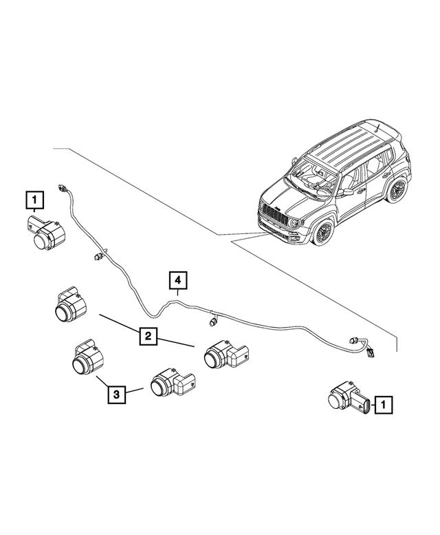 2021-2022 Jeep Renegade Park Assist Sensors Wiring 68575576AA | Mopar ...