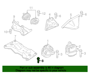 22326760945 - 1996-2021 BMW Trans Cross-Member Bolt (22-32-6-760-945 ...