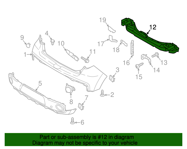 86631-B2510 - Impact Bar 2017-2019 Kia | Kia.Parts Store