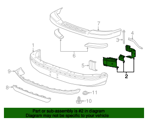 2003-2021 GM Front Driver Side Bumper Impact Bar Bracket 15757009 | GM ...
