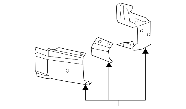 2003-2024 GM Front Driver Side Bumper Impact Bar Bracket 15757009 GM ...