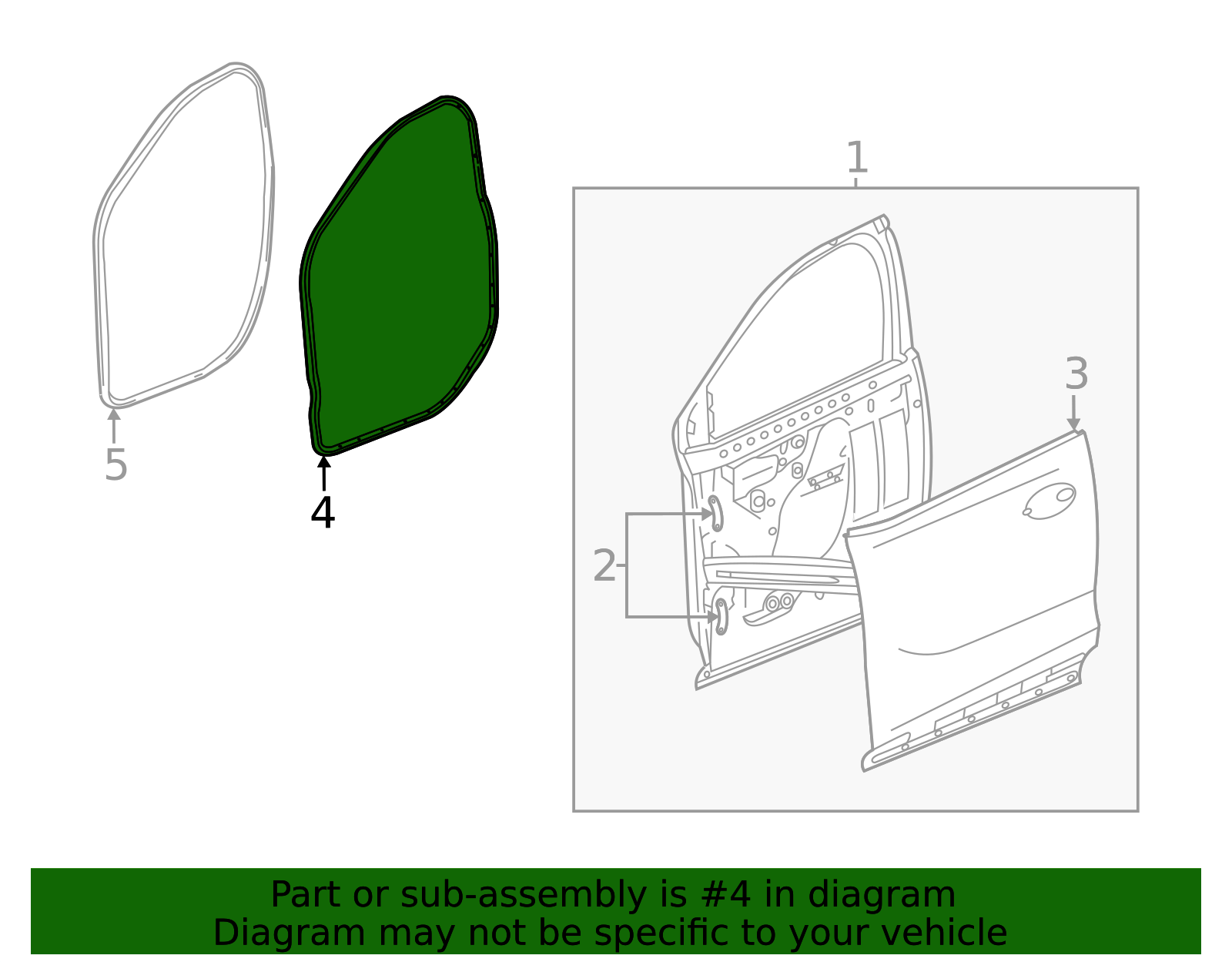 42597589 - Front Passenger Side Door Weatherstrip 2022-2023 Chevrolet ...