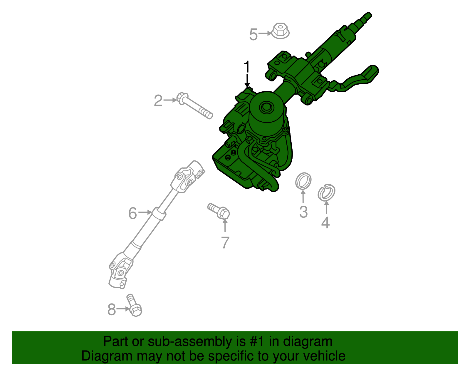 56310-1W210 - Steering Column 2012-2015 Kia Rio | Kia.Parts Store