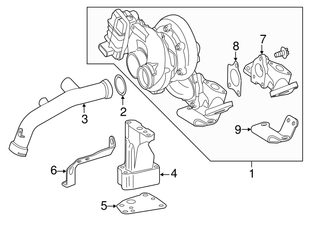 642-090-14-86-80 - Turbocharger 2012-2013 Mercedes-Benz S 350 ...