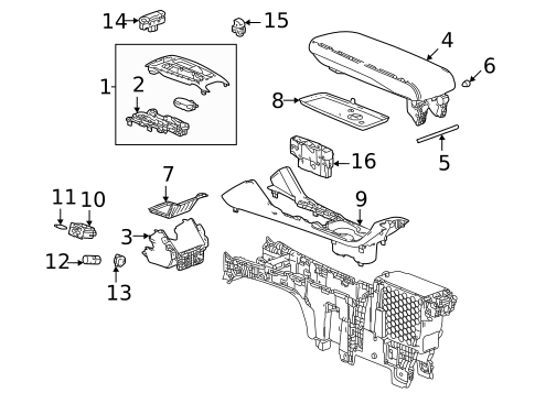 Center Console for 2022 Chevrolet Bolt EUV | GM Parts Center