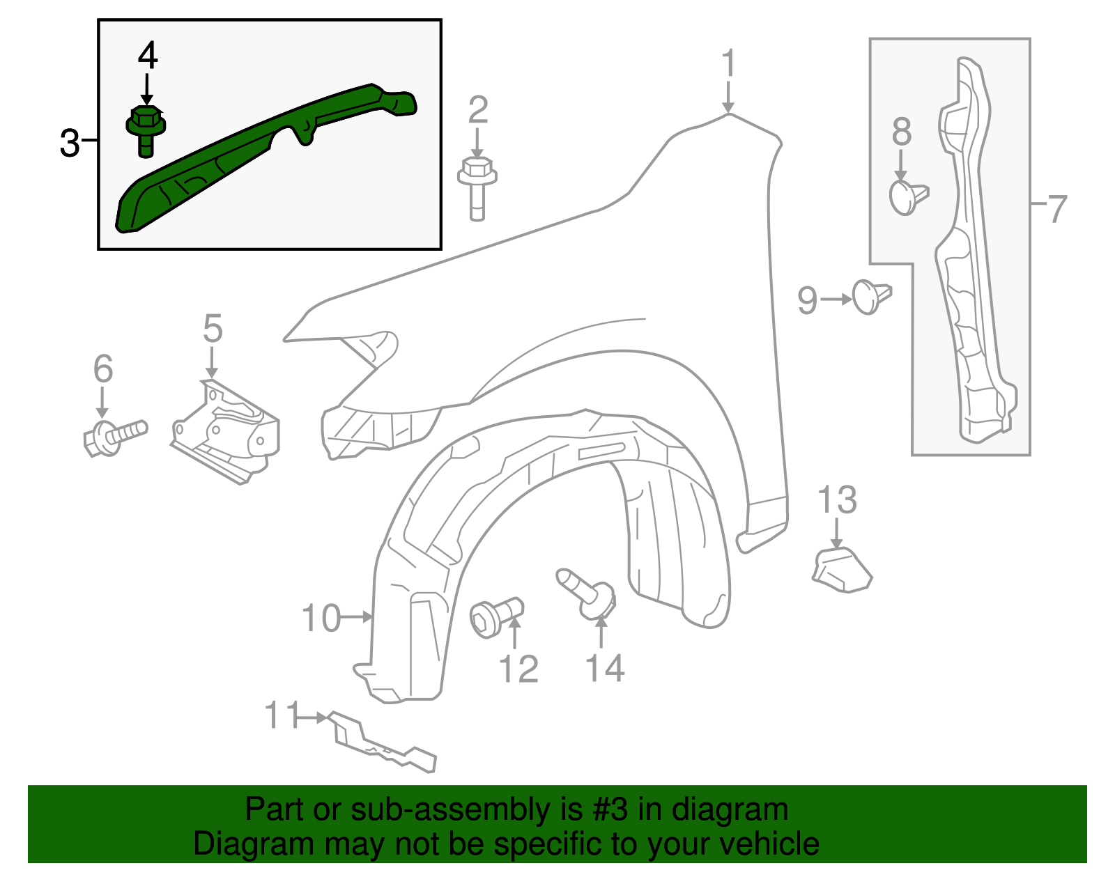 2012-2014 Toyota Camry Protector 53825-06070 | Toyota Parts Center