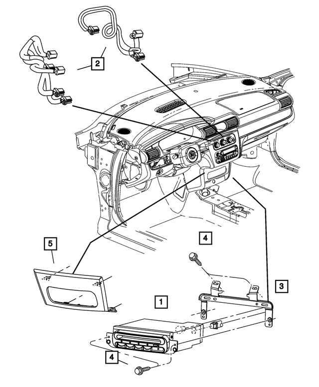 2001-2006 Mopar CD Changer Bracket 4595754AA | My Mopar Parts
